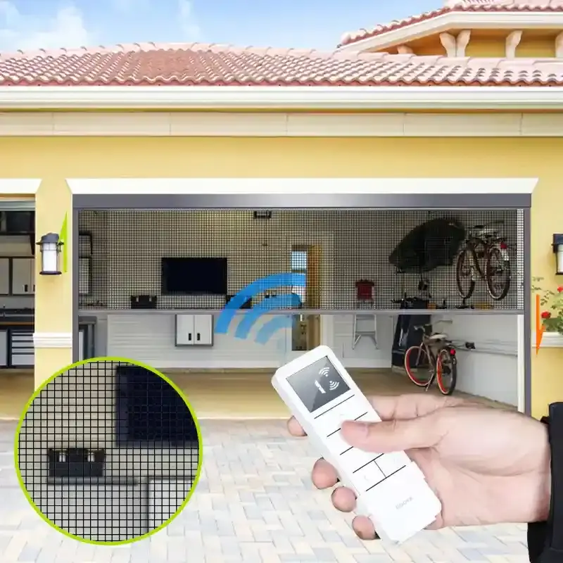 Motorized Garage Screen Door - Zoompey Insect Screen